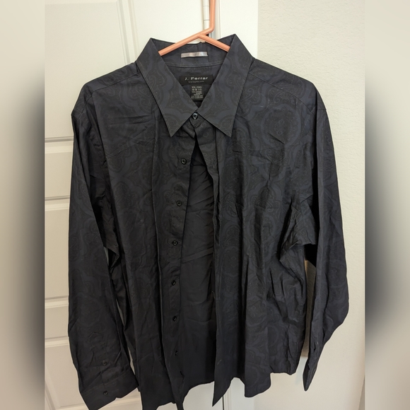 jf j.ferrar | Shirts | J Ferrar Dress Shirt Paisley Design Xxl 8 185 ...